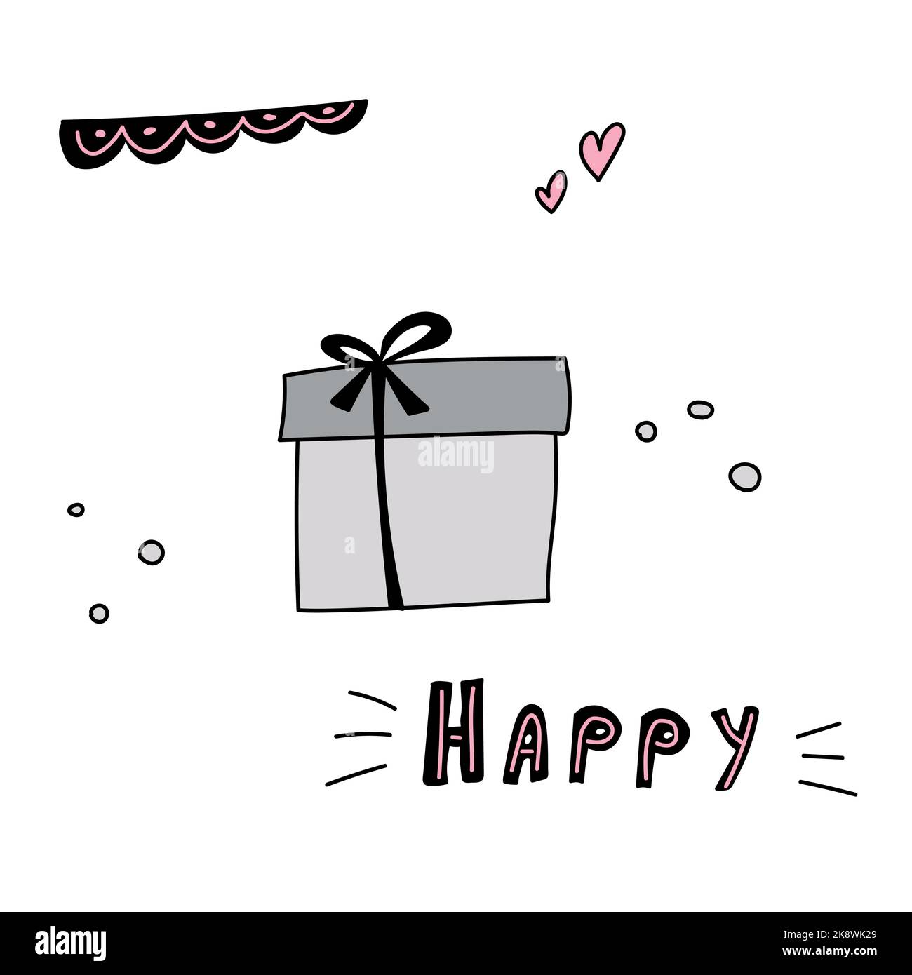 Cardboard box gifts red Stock Vector Images - Alamy