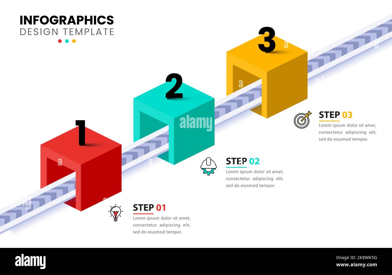 Infographic template with icons and 3 options or steps. Can be used for ...