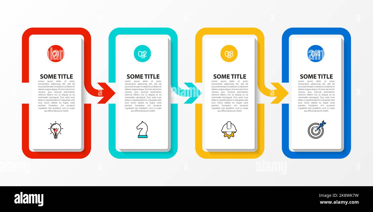 Infographic template with icons and 4 options or steps. Banners. Can be ...