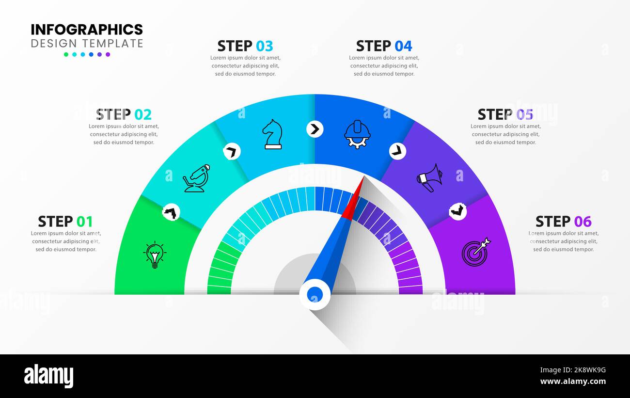 Infographic template with icons and 6 options or steps. Pointer. Can be ...