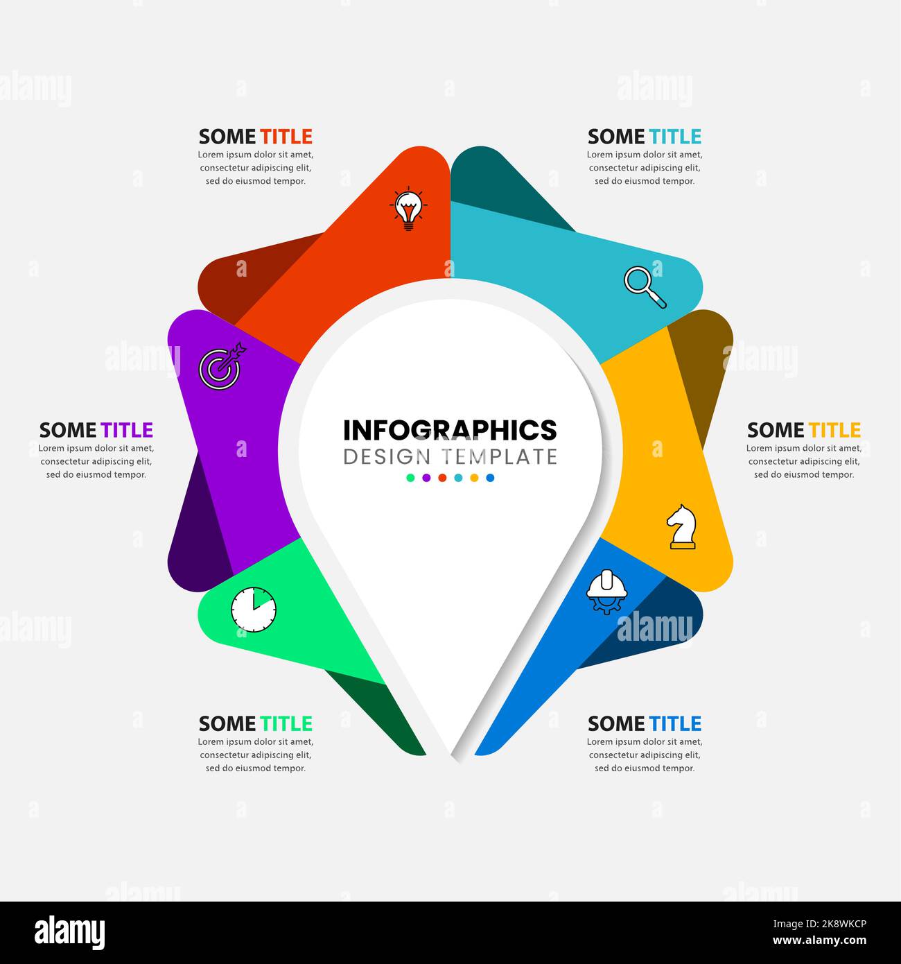 Infographic template with icons and 6 options or steps. Pointer. Can be ...