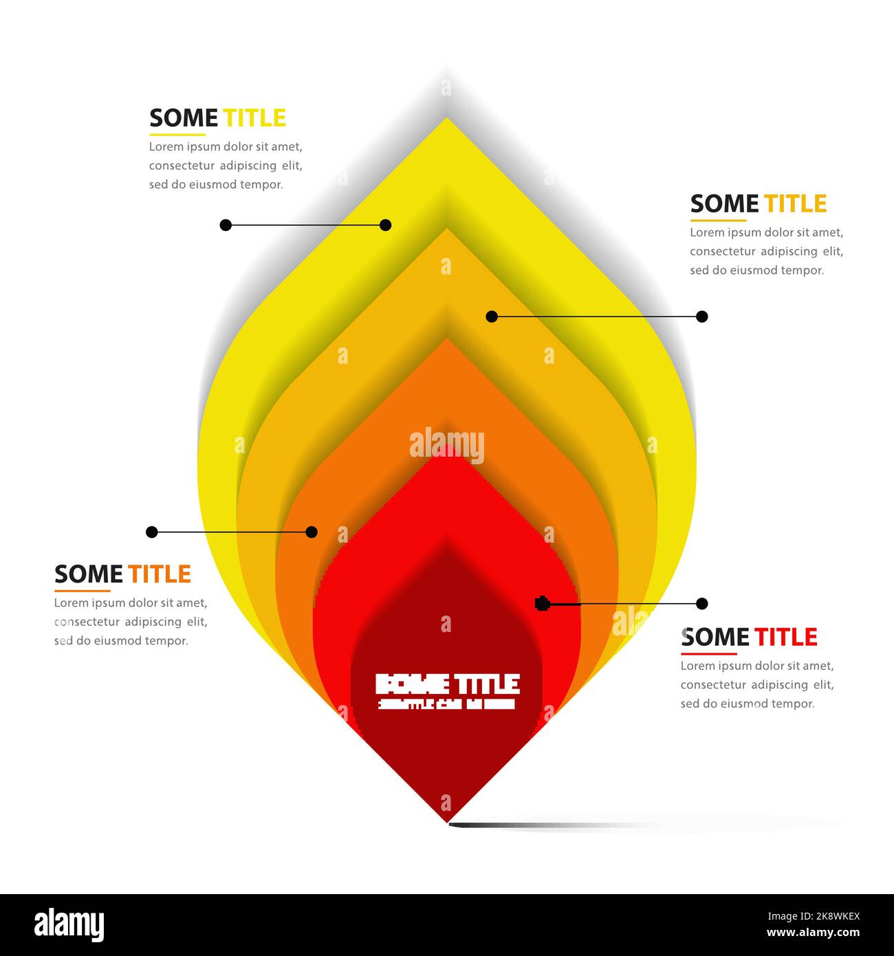 Infographic template with 4 options or steps. Flame. Can be used for ...
