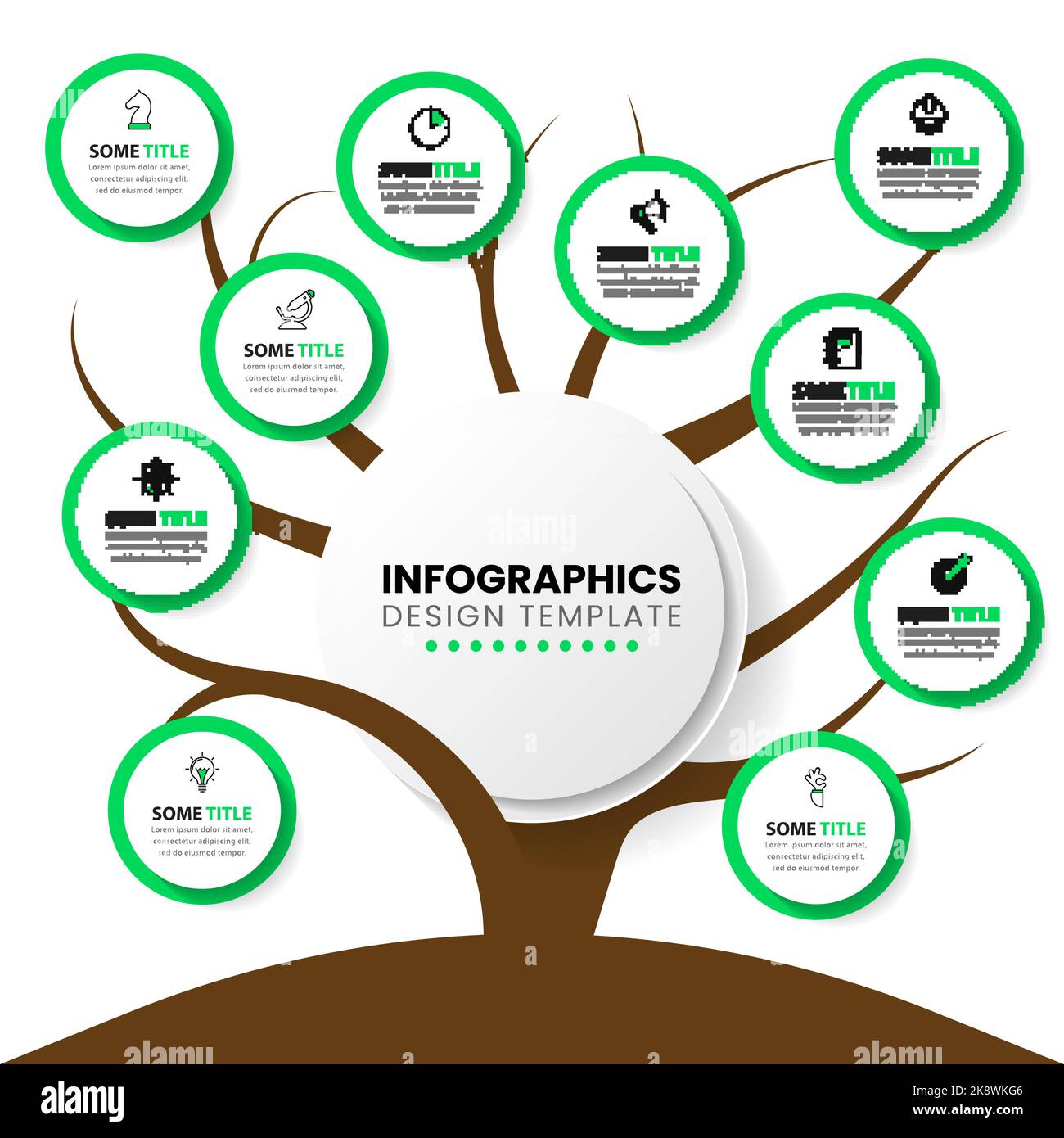 Infographic template with icons and 10 options or steps. Tree. Can be ...