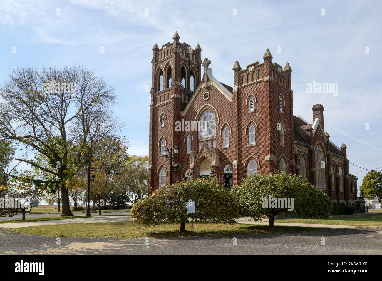St. Paul Lutheran Church on Route 66 in Worden, IL Stock Photo - Alamy