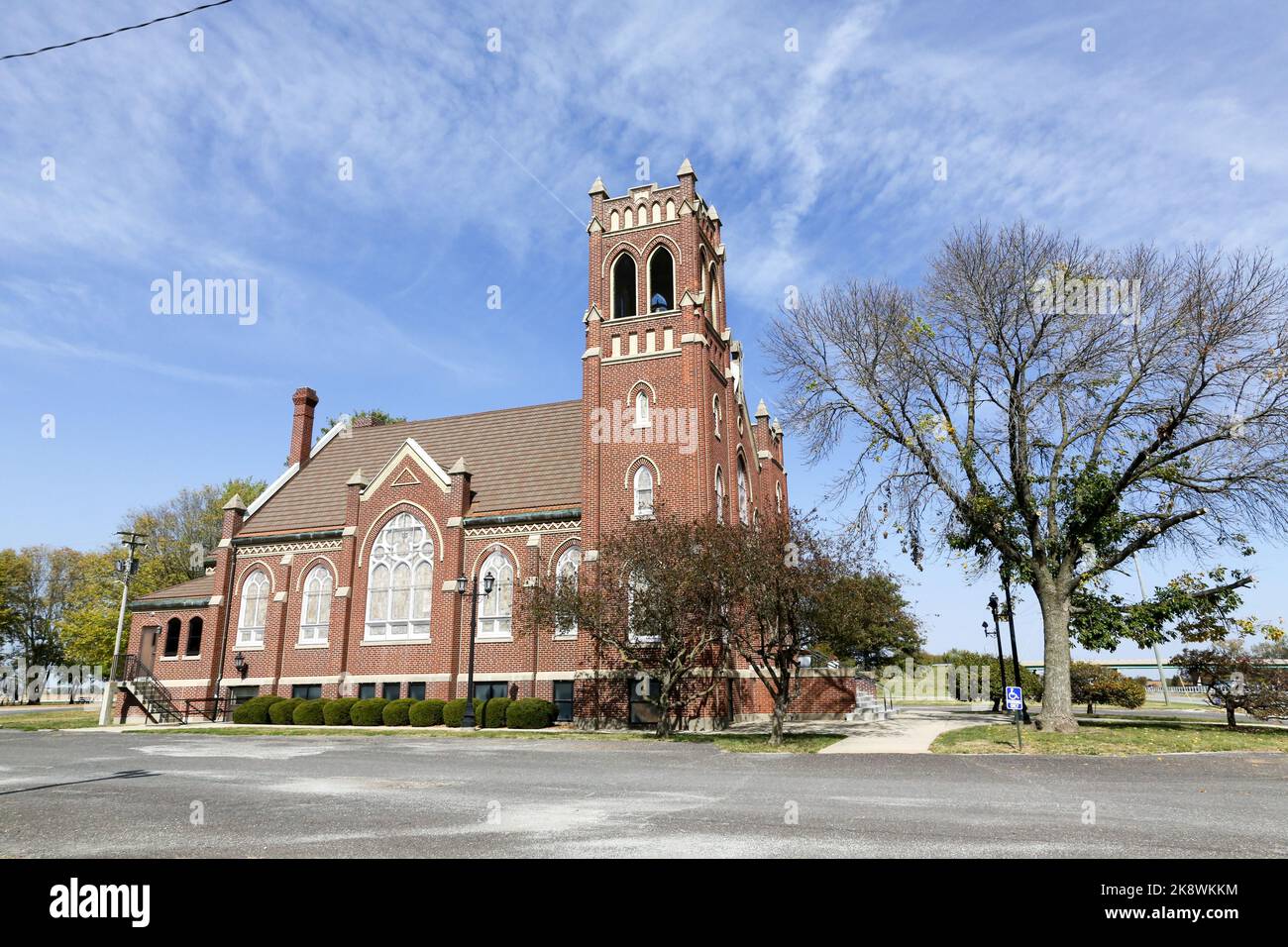 St. Paul Lutheran Church on Route 66 in Worden, IL Stock Photo - Alamy