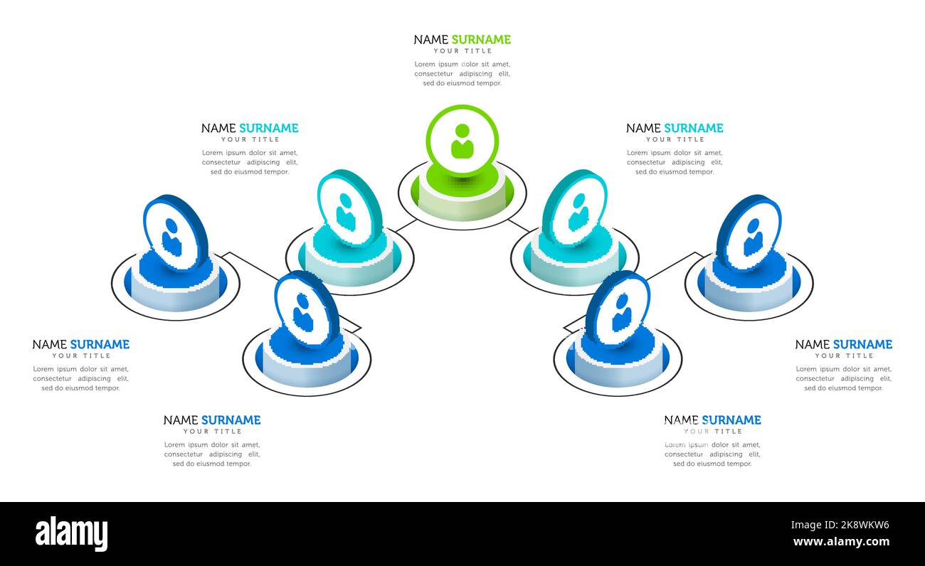 Infographic template. Business hierarchy in isometric design. Vector ...