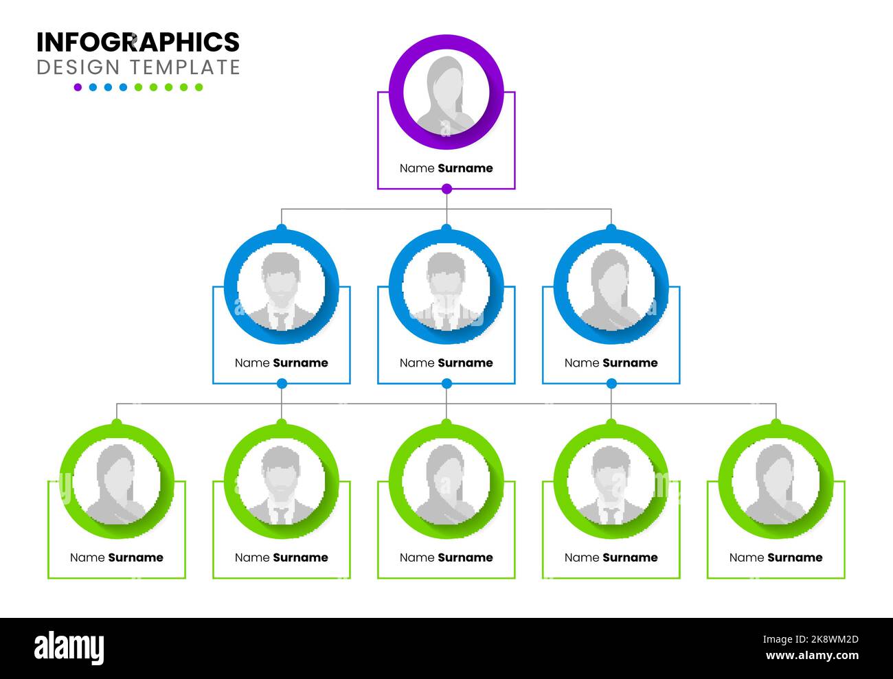Infographic design template. Organization chart. Business hierarchy ...
