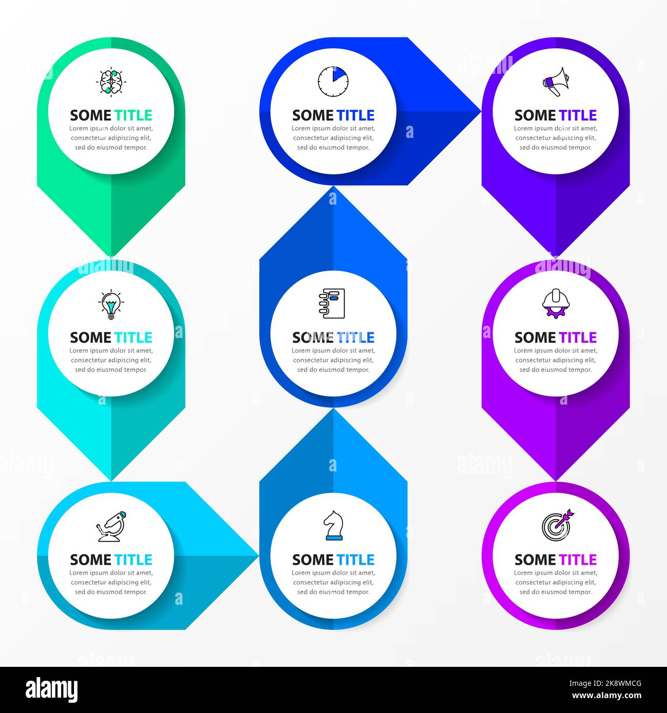 9 step infographic Cut Out Stock Images & Pictures - Alamy