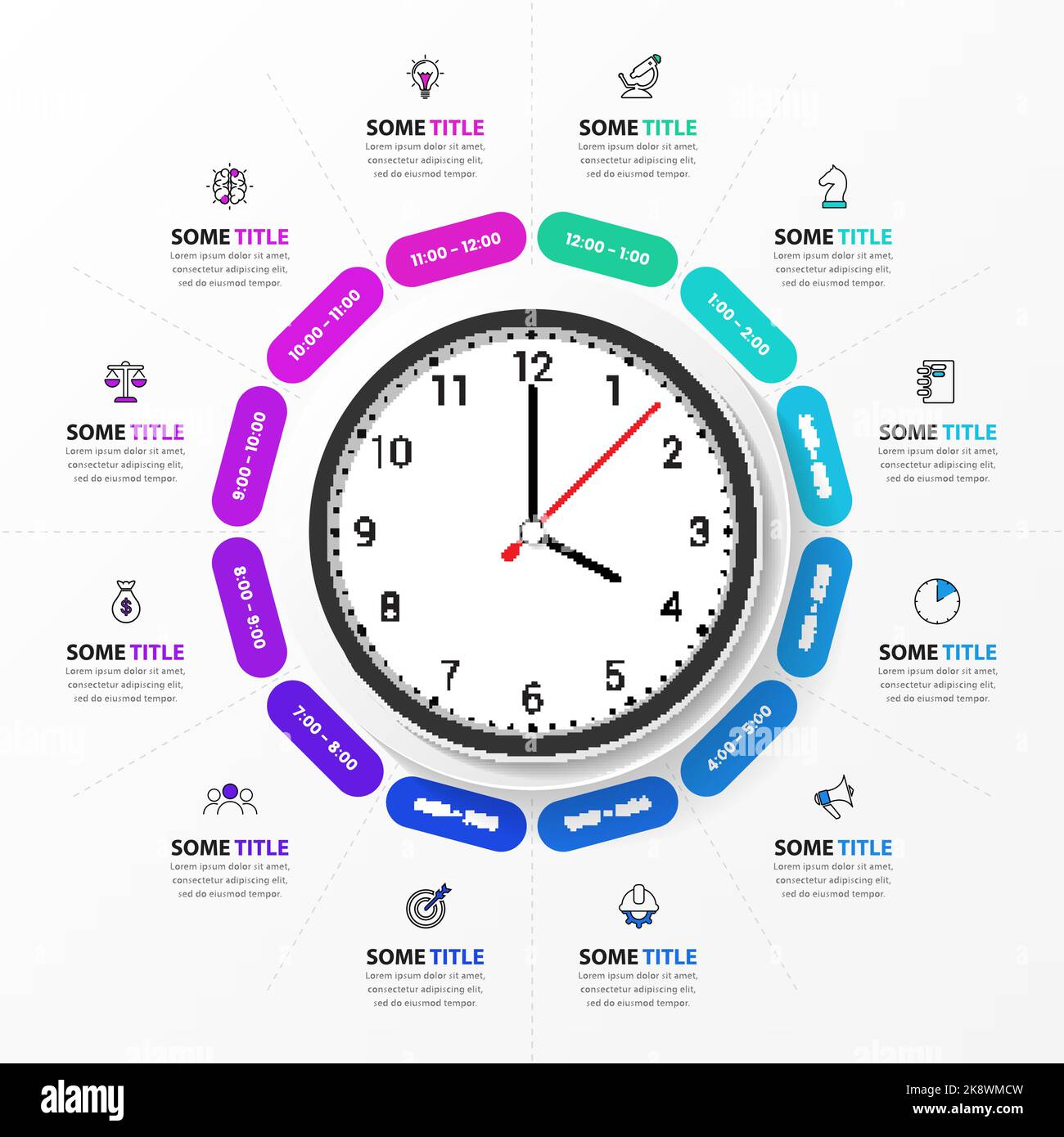 Editable clock icons hi-res stock photography and images - Alamy