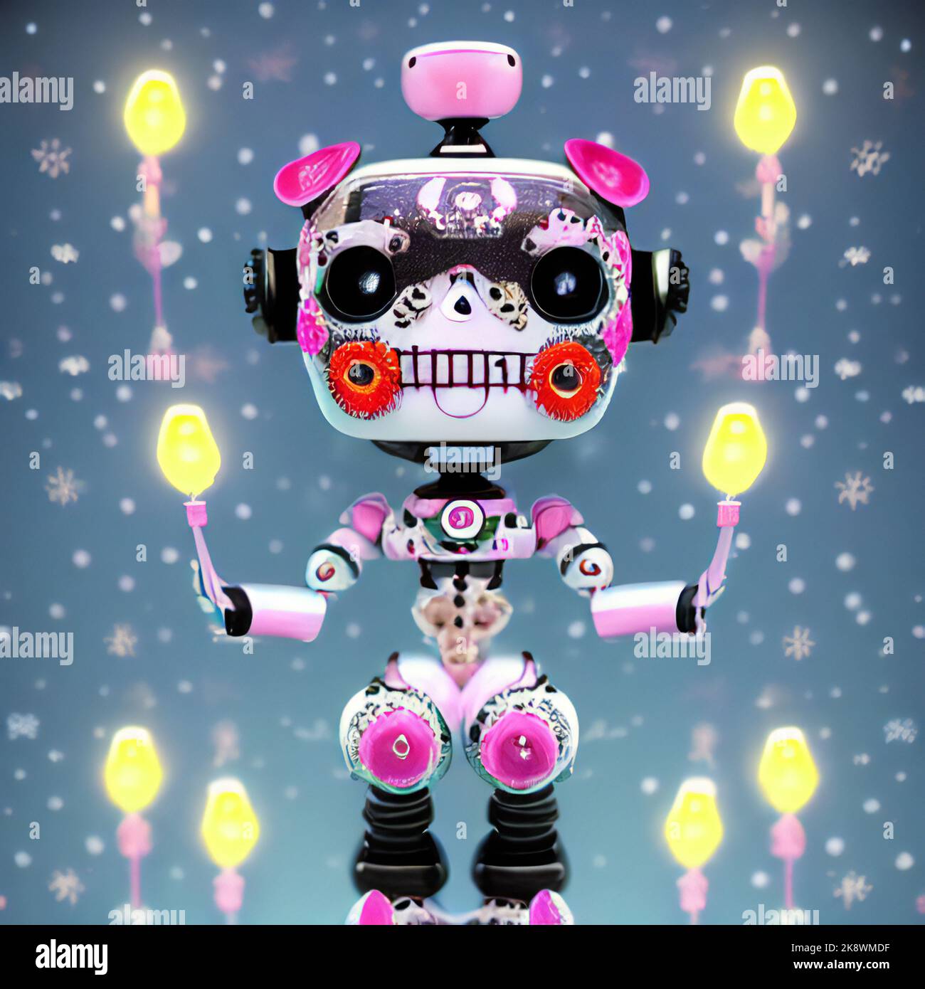 Sugar Skull Robots celebrating the Day of the Dead Festival after ...