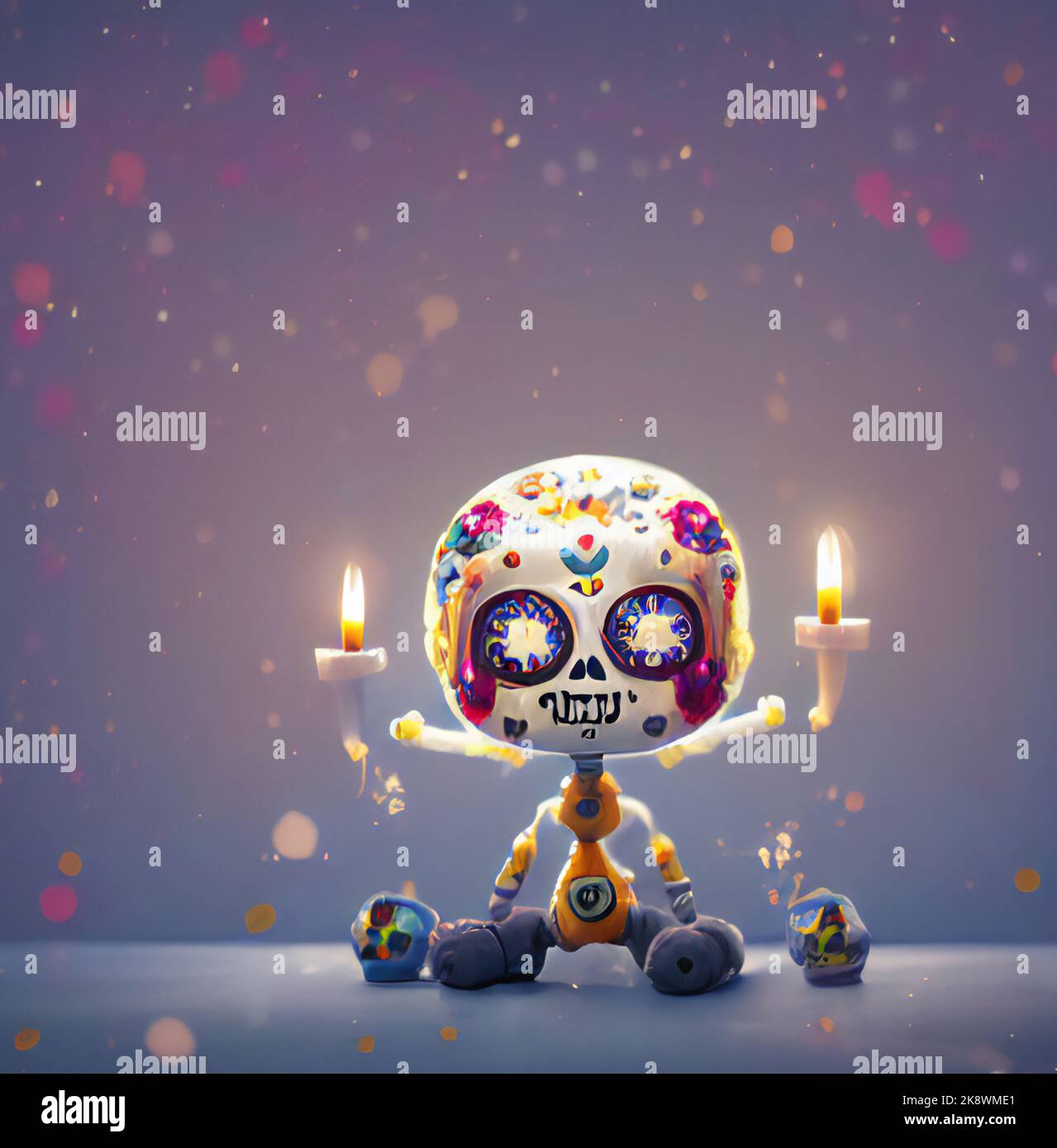 Sugar Skull Robots celebrating the Day of the Dead Festival after ...