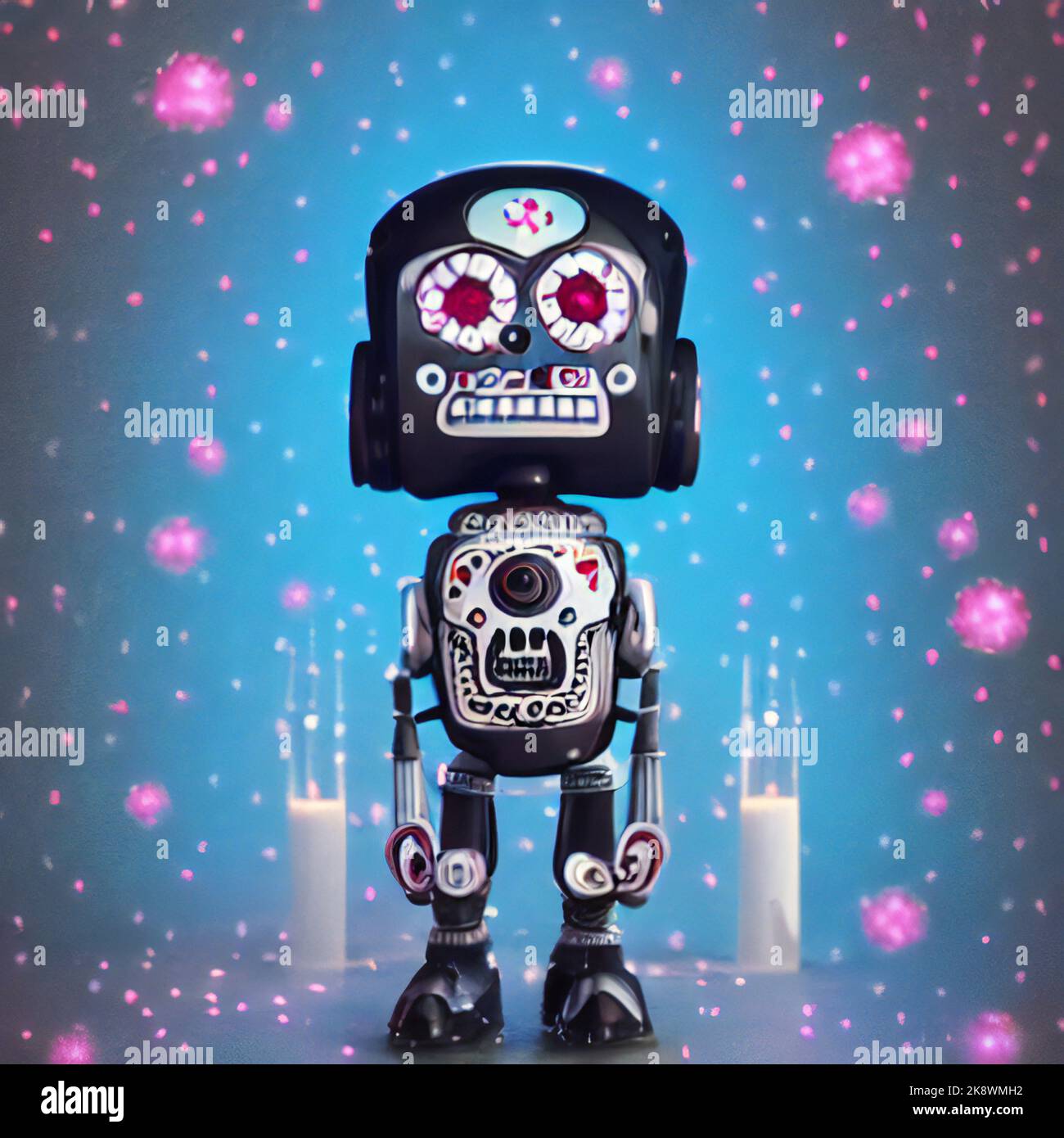 Sugar Skull Robots celebrating the Day of the Dead Festival after ...
