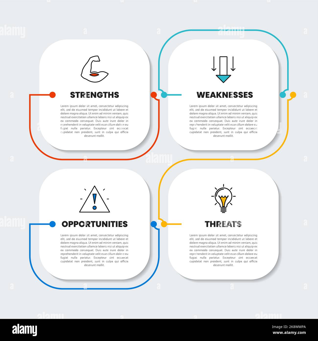 Swot vector vectors hi-res stock photography and images - Alamy