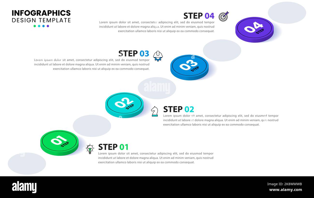 Infographic template with icons and 4 options or steps. Path. Can be used for workflow layout ...
