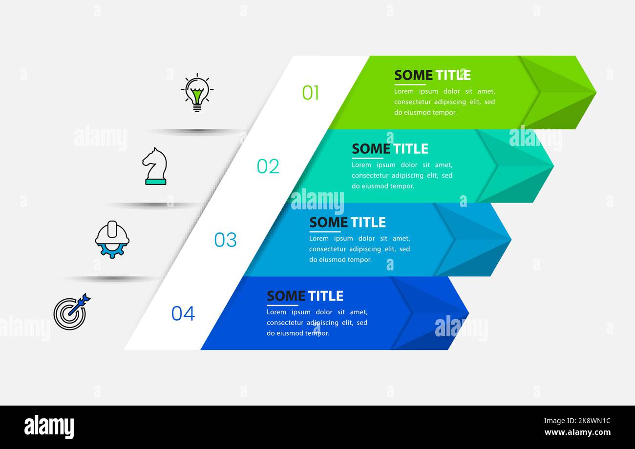 Infographic template with icons and 4 options or steps. Arrows. Can be ...
