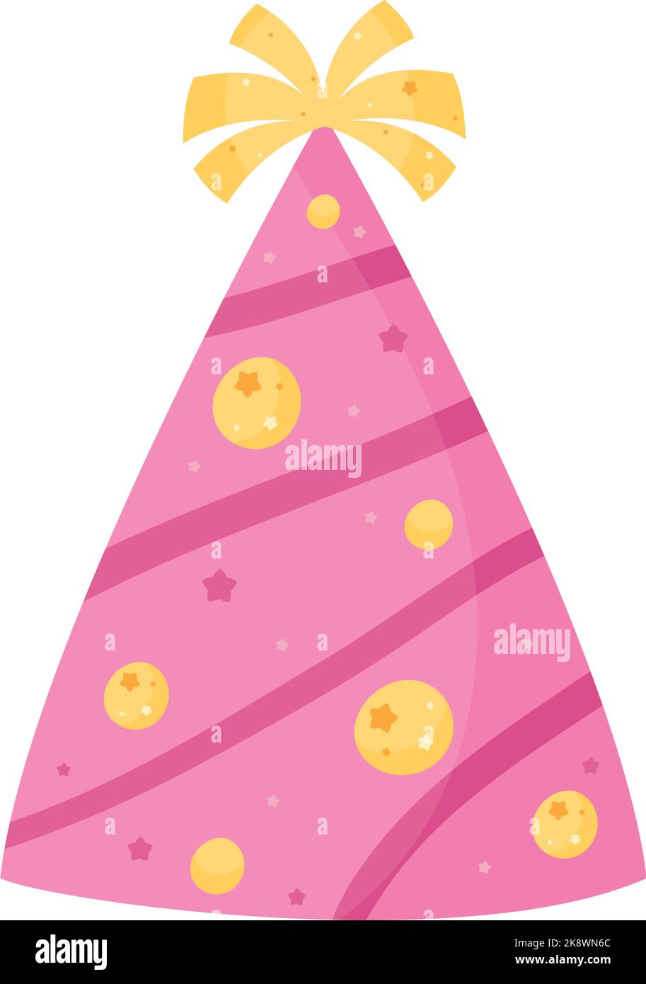 pink party hat accessory icon Stock Vector Image & Art - Alamy