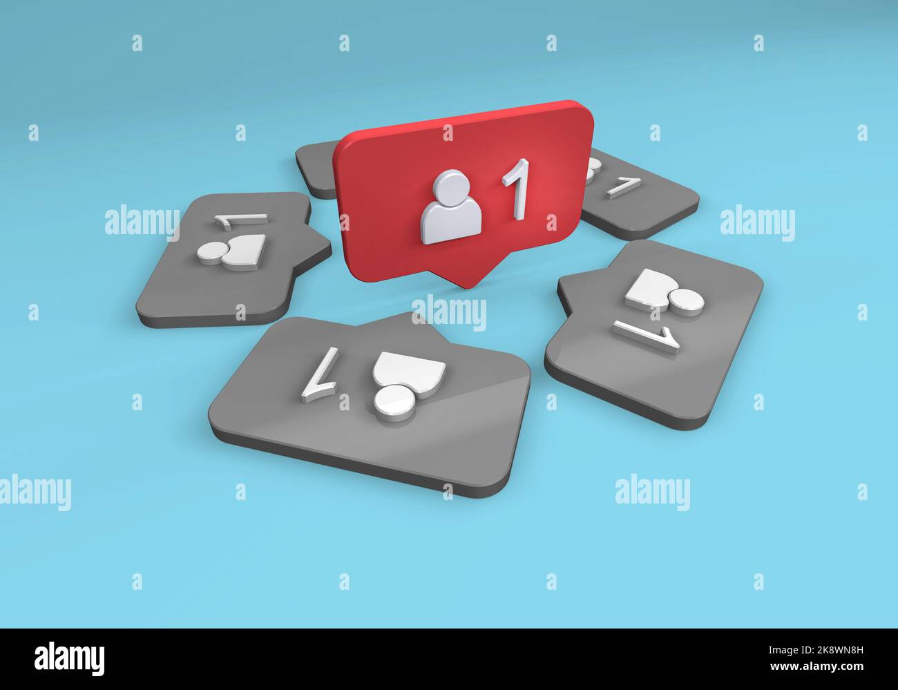 Send message to friends, social media icon, message balloon, add a new ...