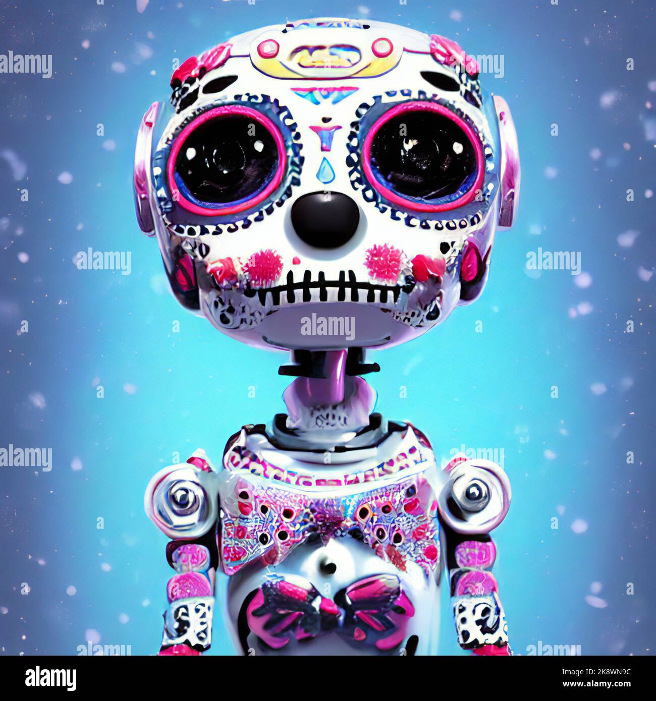 Sugar Skull Robots celebrating the Day of the Dead Festival after ...