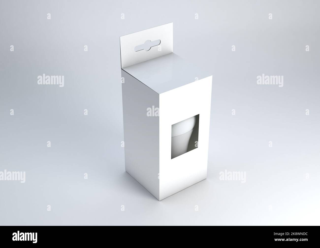 3D illustration of a LED Bulb packaging mockup. Blank Stock Photo - Alamy