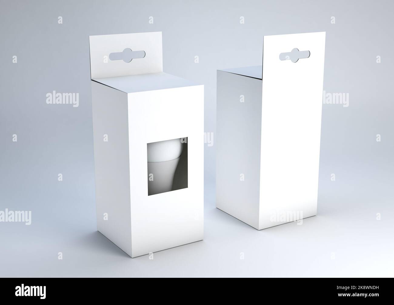 3D illustration of a LED Bulb packaging mockup. Blank Stock Photo - Alamy