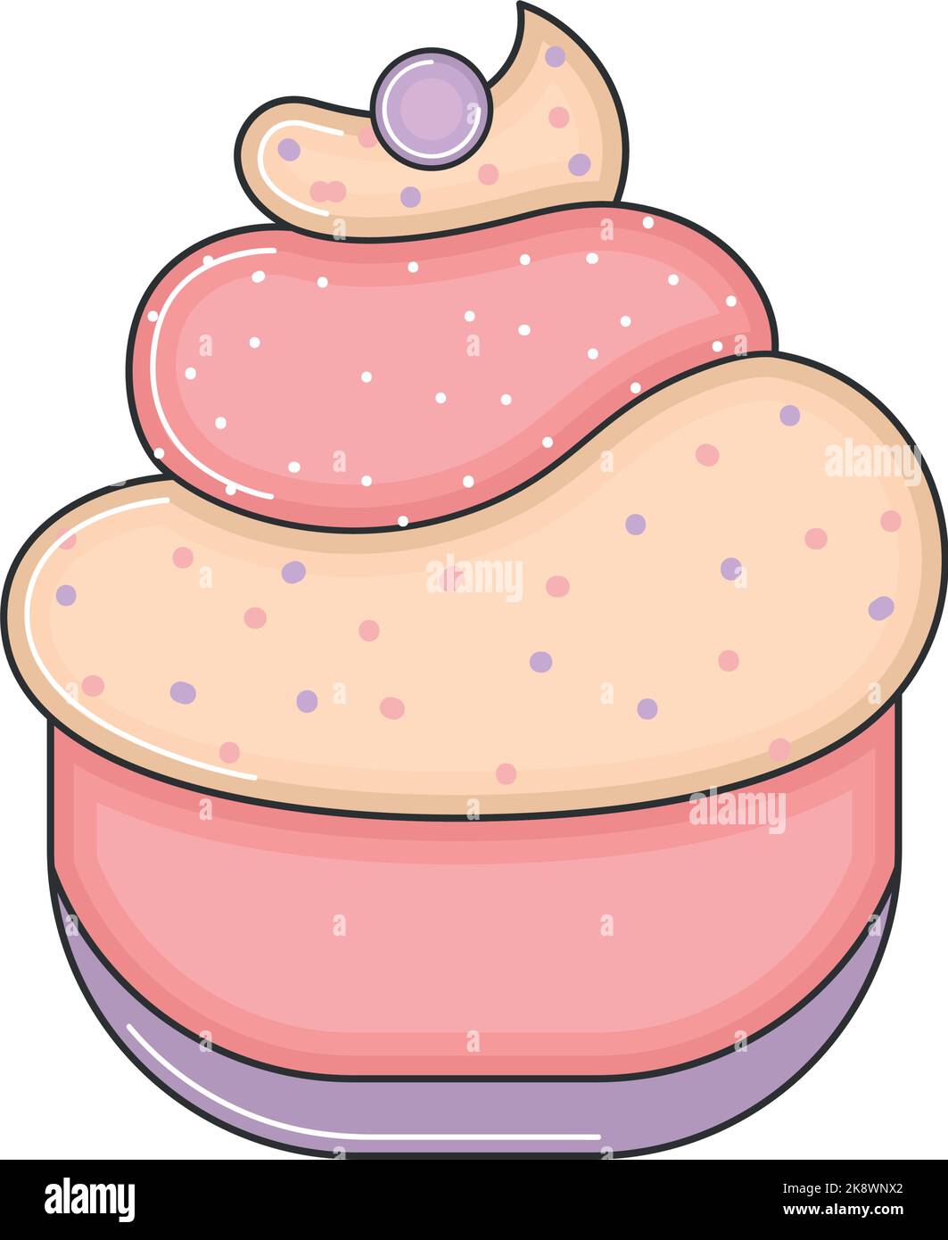 Isolated Colored Cupcake Sketch Icon Vector Stock Vector Image And Art