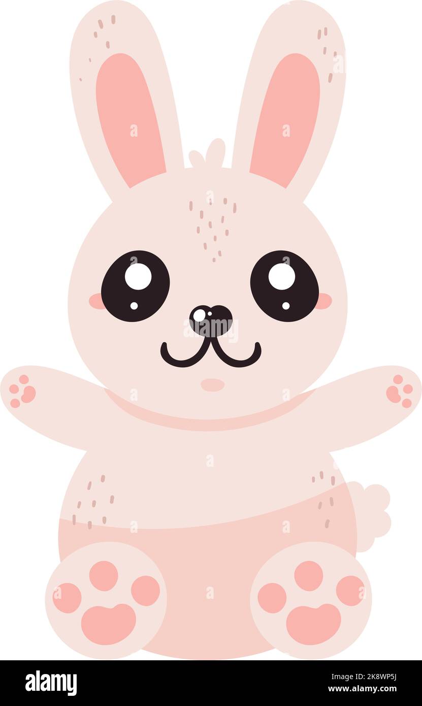 cute rabbit kawaii animal icon Stock Vector Image & Art - Alamy