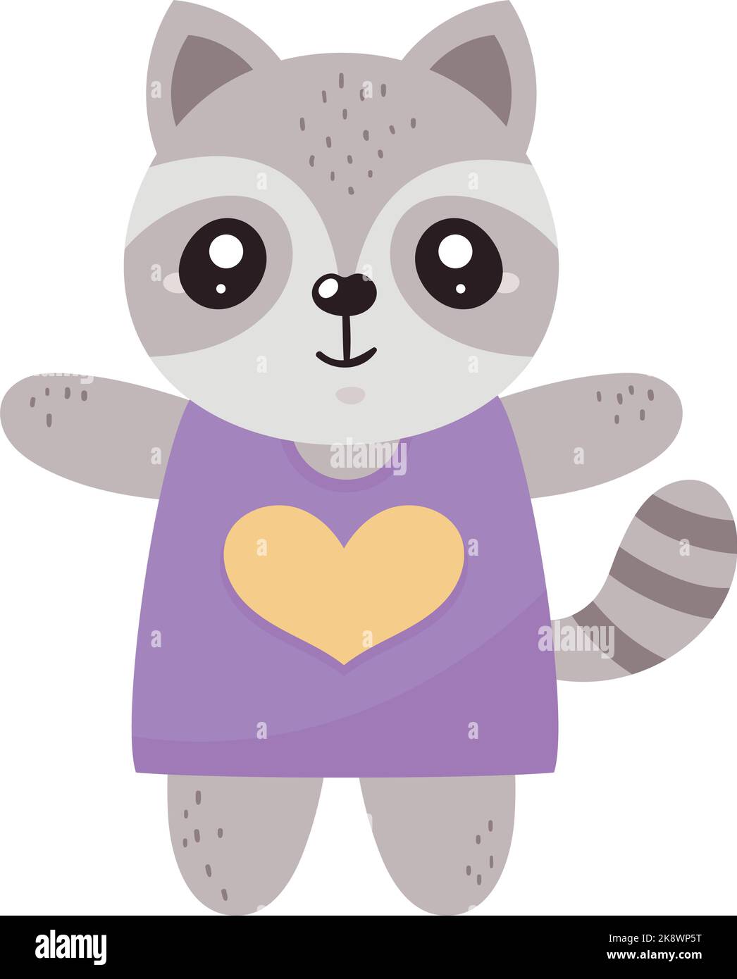 cute raccon kawaii animal icon Stock Vector Image & Art - Alamy