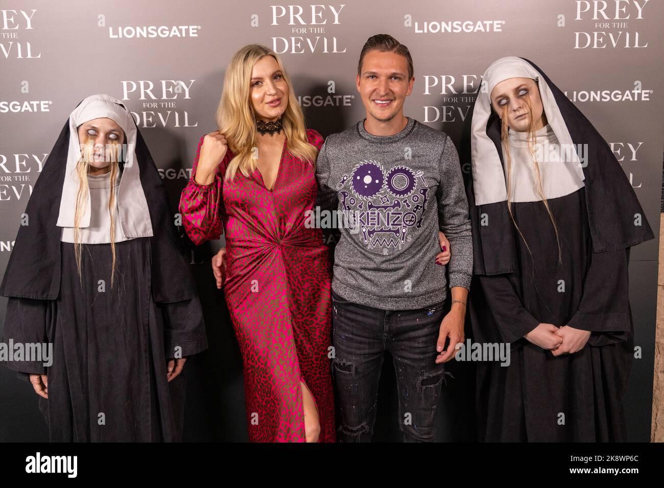 London, UK - 24 Oct 2022, Victoria Brown and Chris Kowalski attend the "Prey For The Devil ...