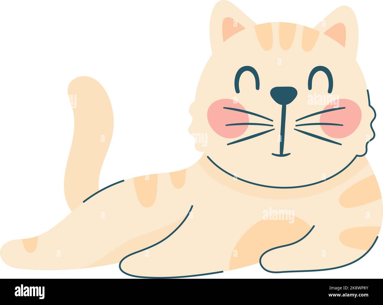 cute little cat posing character Stock Vector Image & Art - Alamy