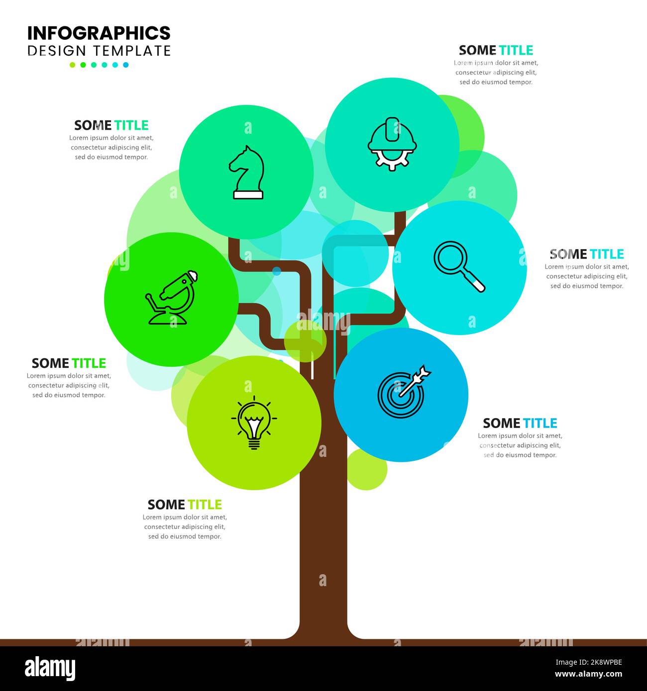 Infographic template with icons and 6 options or steps. Tree. Can be ...