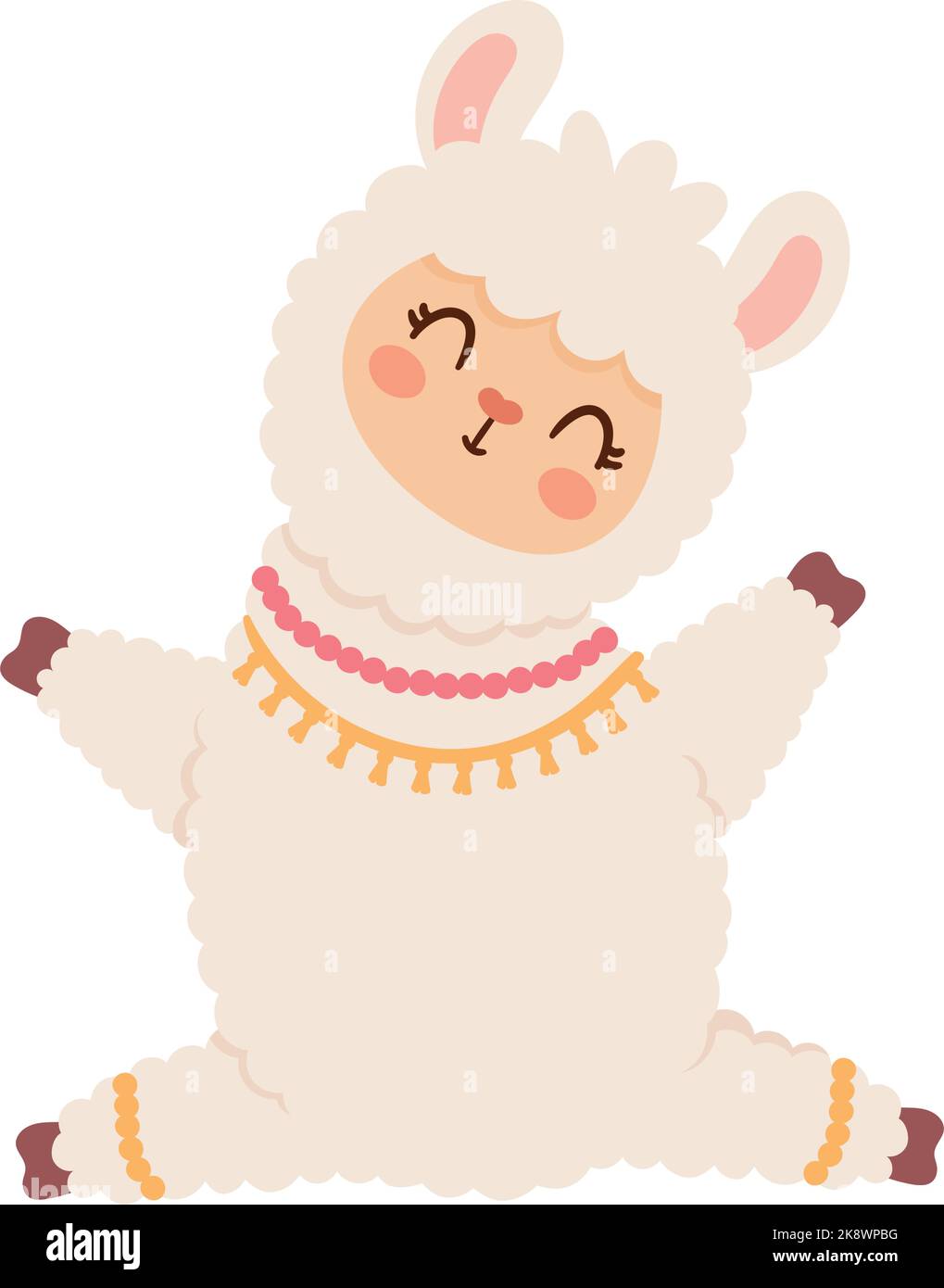 Seated alpaca Stock Vector Images - Alamy