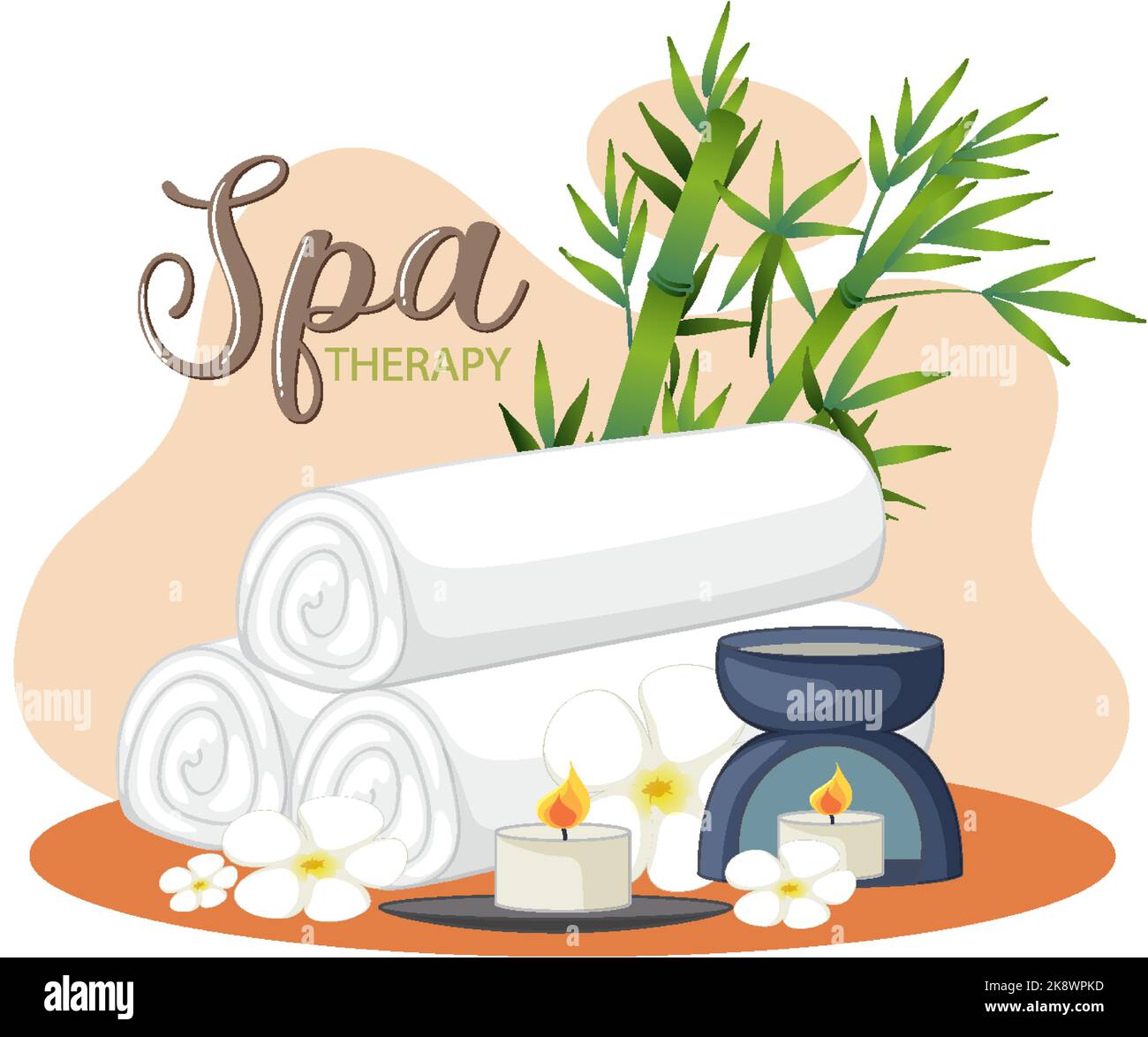 Spa text with spa aroma objects illustration Stock Vector Image & Art ...