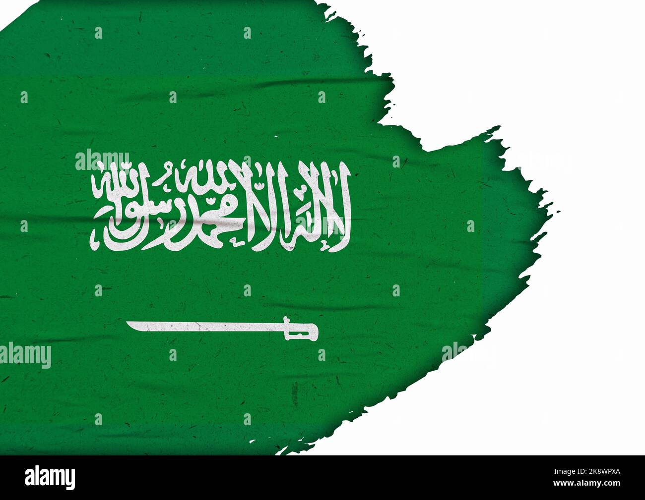 Abstract Saudi Arabia flag with ink brush stroke effect Stock Photo - Alamy