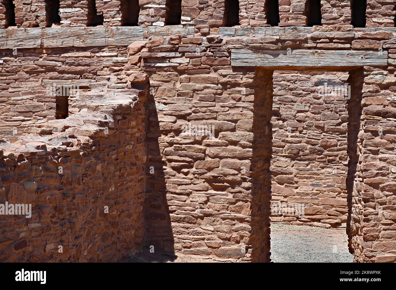 Adobe and Sandstone Spanish Mission Architecture from 1629 Stock Photo ...