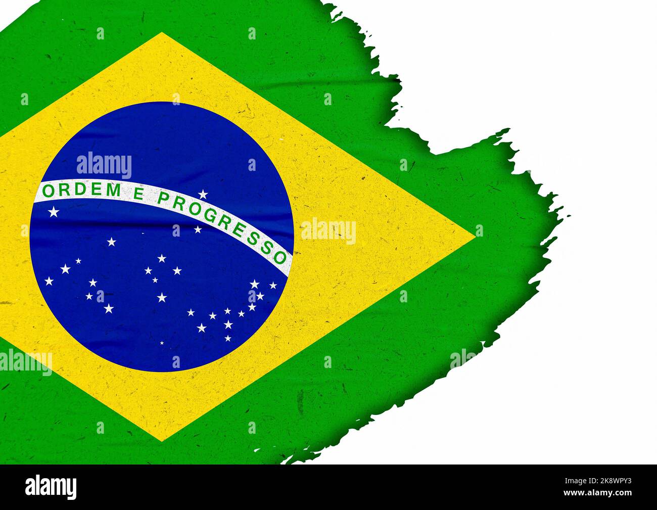 Abstract Brazil flag with ink brush stroke effect Stock Photo - Alamy