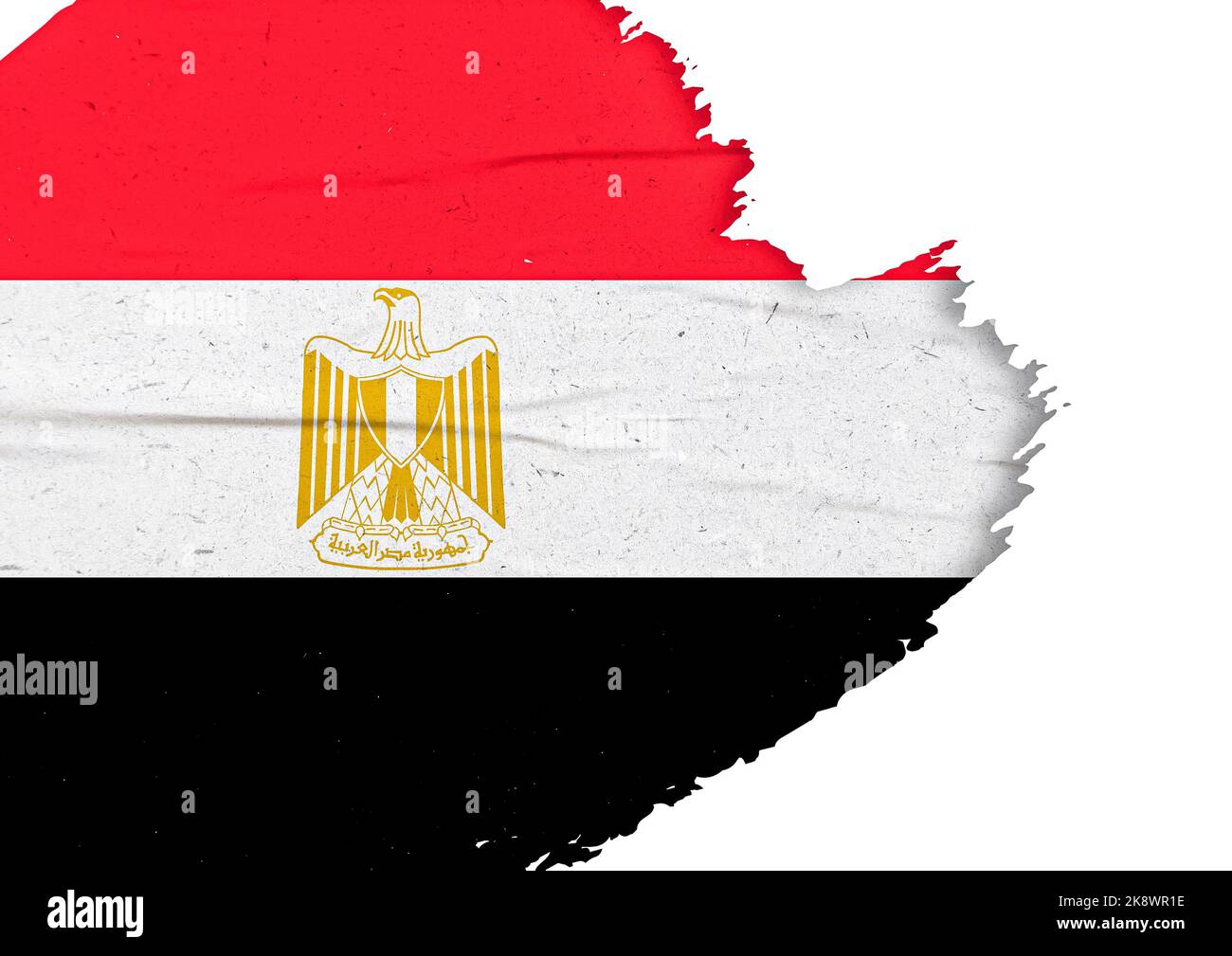 Abstract Egypt flag with ink brush stroke effect Stock Photo - Alamy