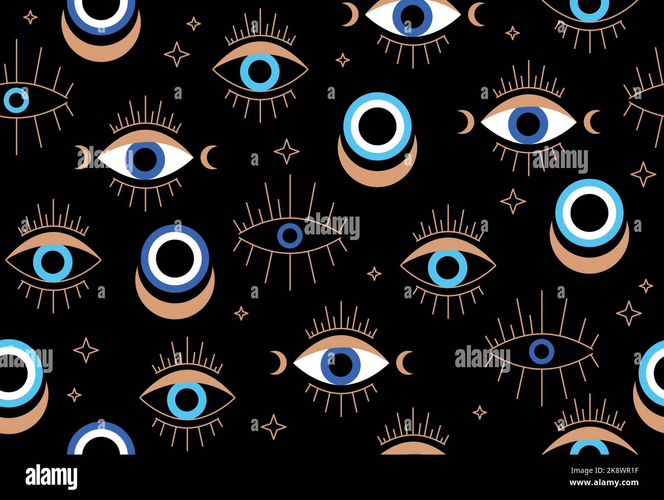 Evil eye seamless pattern Stock Vector Image & Art - Alamy
