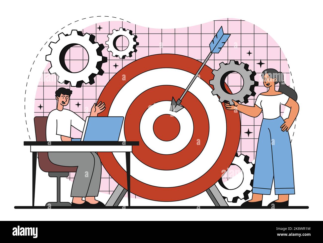 Hit target concept Stock Vector Image & Art - Alamy