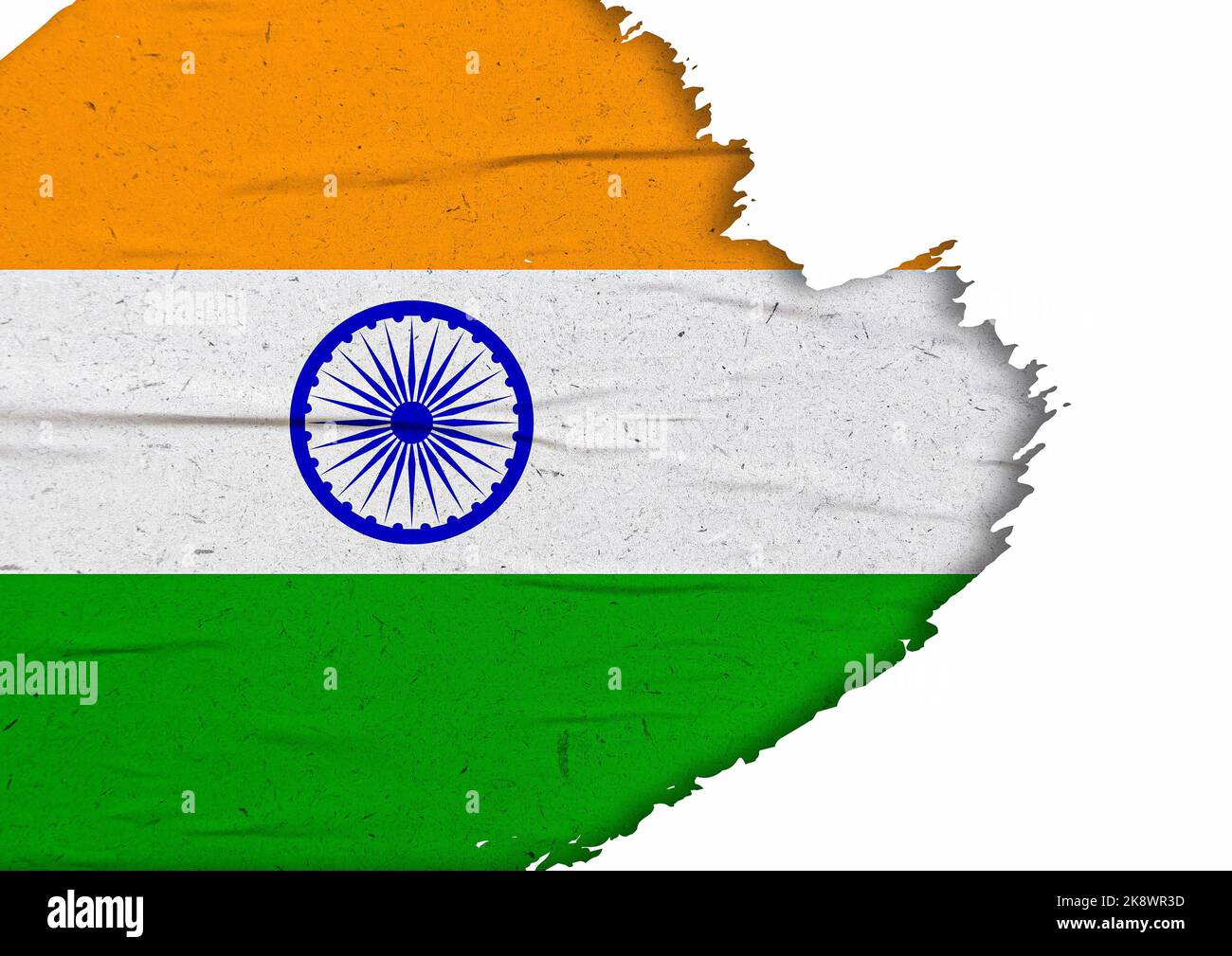 Abstract India flag with ink brush stroke effect Stock Photo - Alamy