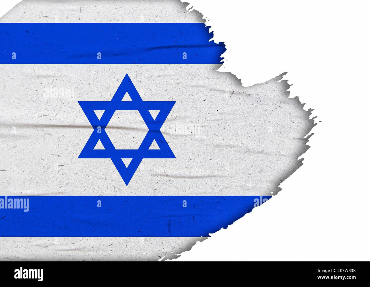 Abstract Israel flag with ink brush stroke effect Stock Photo - Alamy