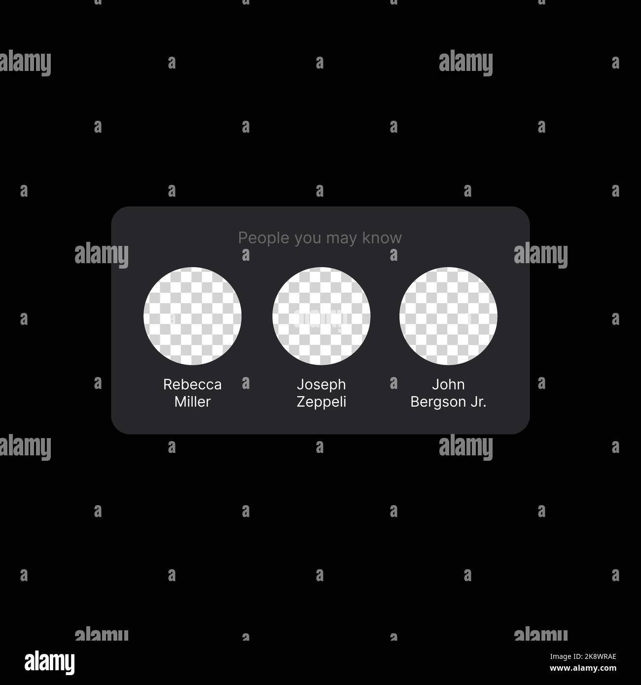 People You May Know Notification Banner Illustration. Social Media UI ...