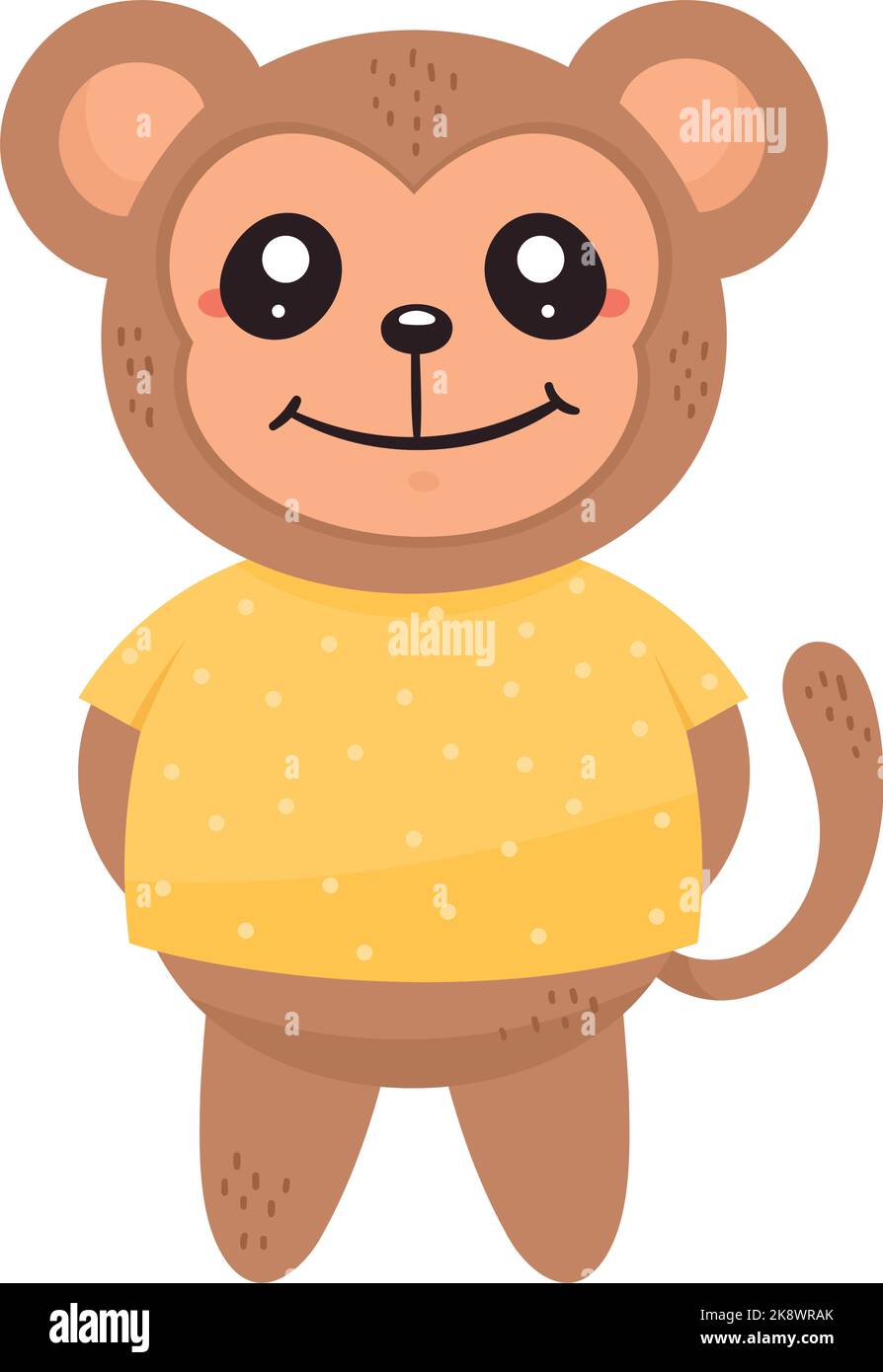 cute monkey kawaii animal icon Stock Vector Image & Art - Alamy