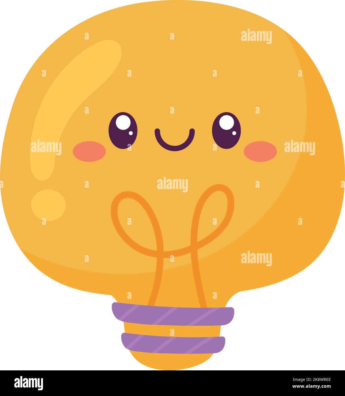 cute bulb kawaii style character Stock Vector Image & Art - Alamy