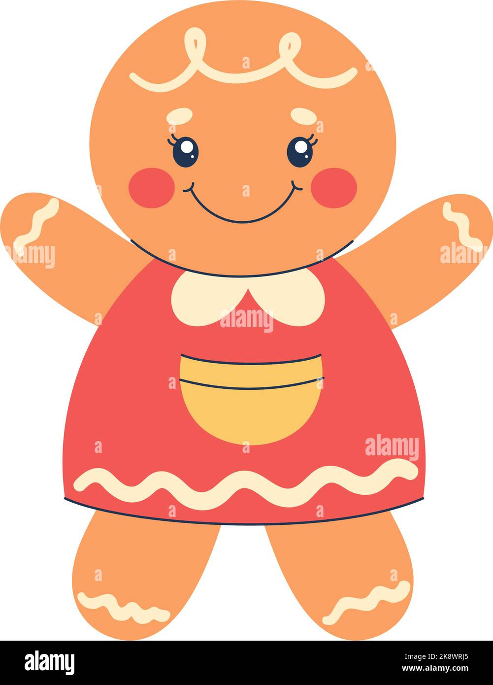 female ginger cookie christmas character Stock Vector Image & Art - Alamy