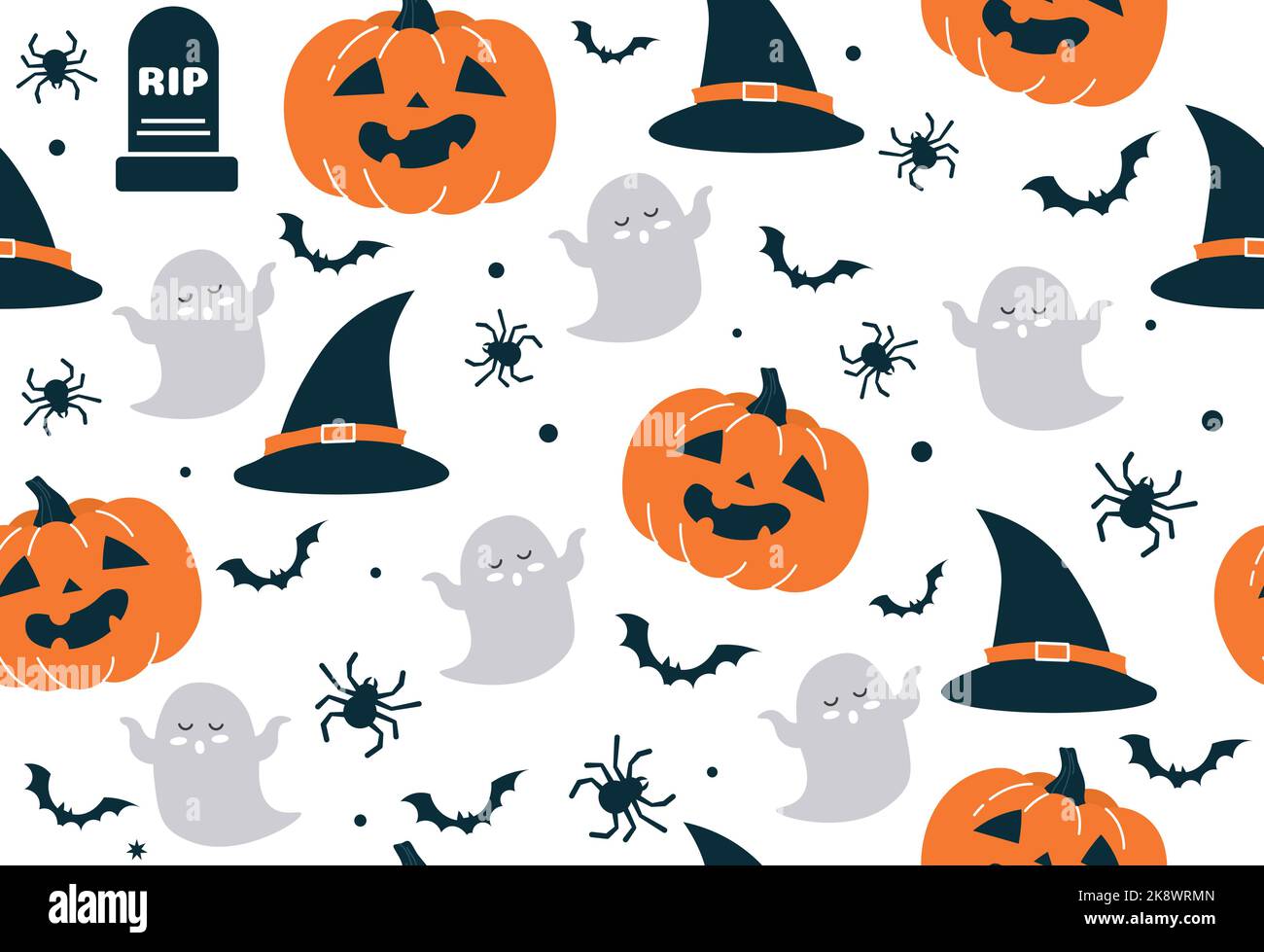 Halloween seamless pattern Stock Vector Image & Art - Alamy
