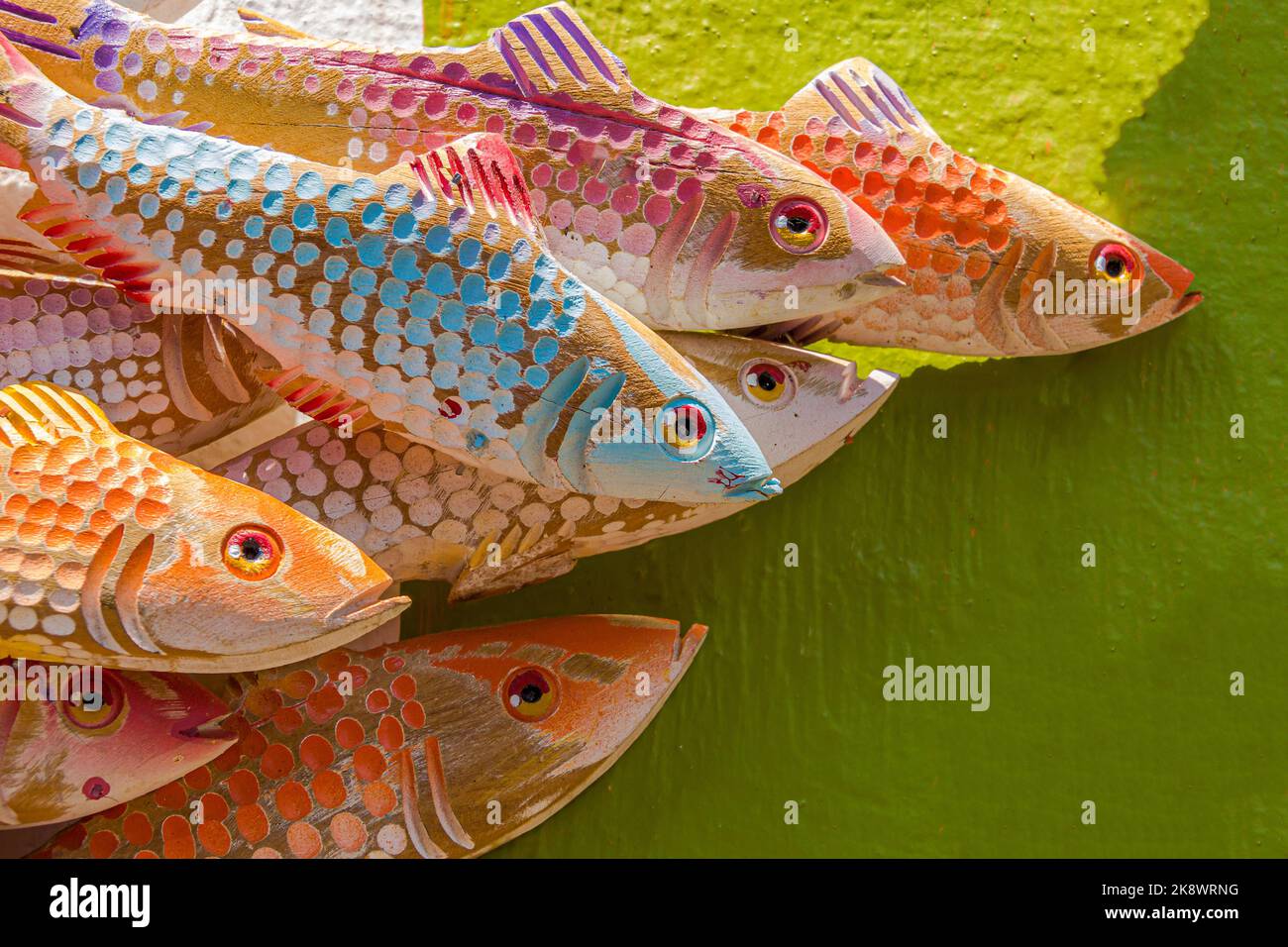 Decoration Item, Wooden Fish Crafts Stock Photo - Alamy