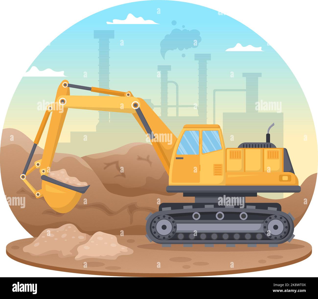 Mining Company with Heavy Yellow Dumper Trucks for Coal Mine Industrial ...