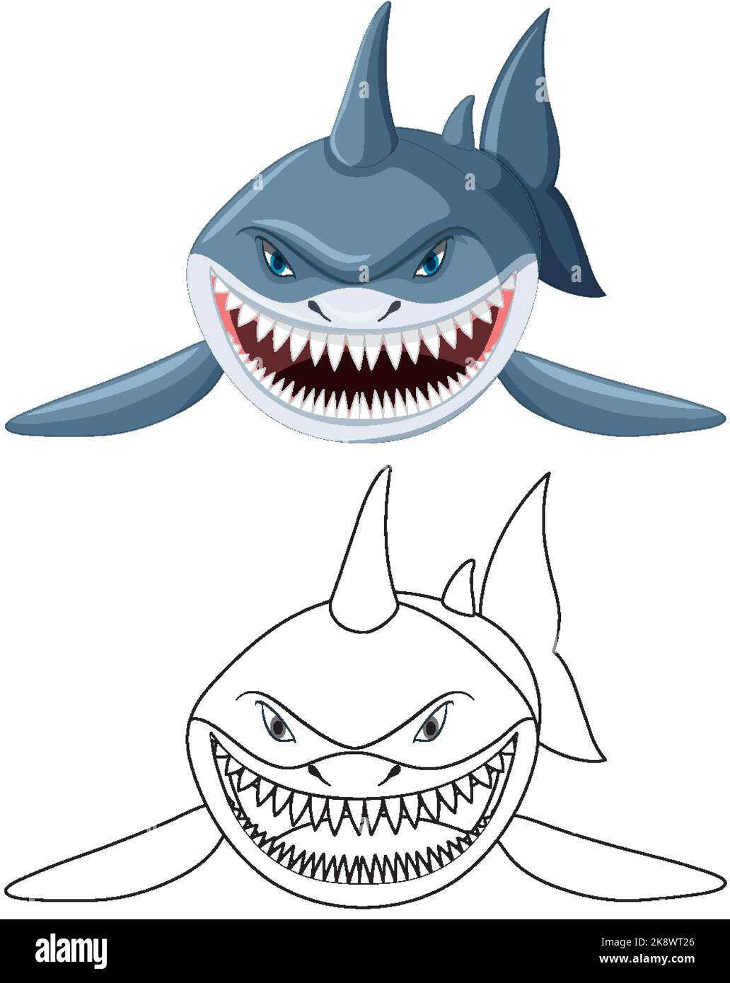 Shark Head Drawing Cartoon