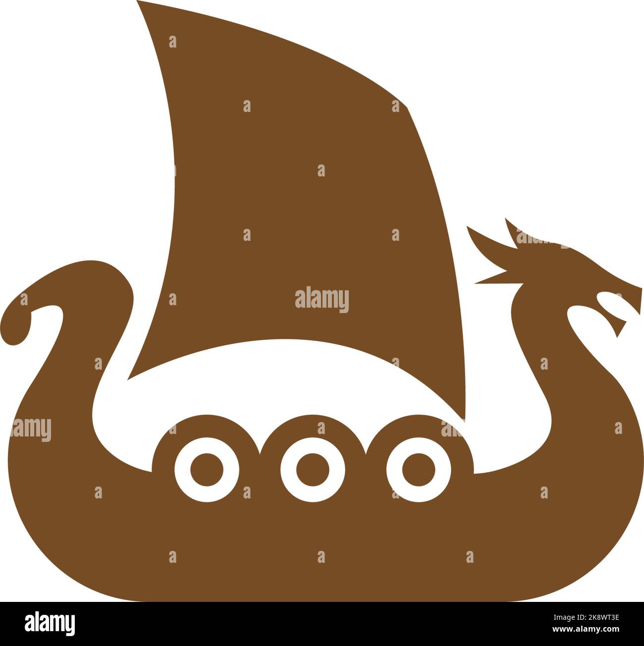 Viking ship icon logo design illustration vector Stock Vector Image ...