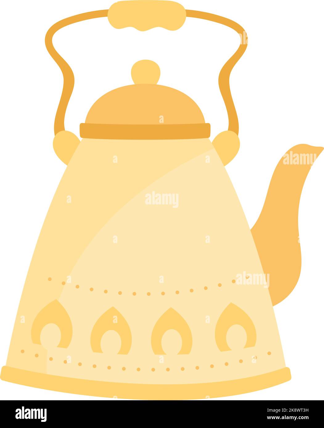 yellow teapot utensil isolated icon Stock Vector Image & Art - Alamy